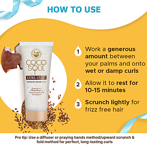 Coco Soul Curl Cult Taming Hair Gel - Controls Frizz, For Manageable ...