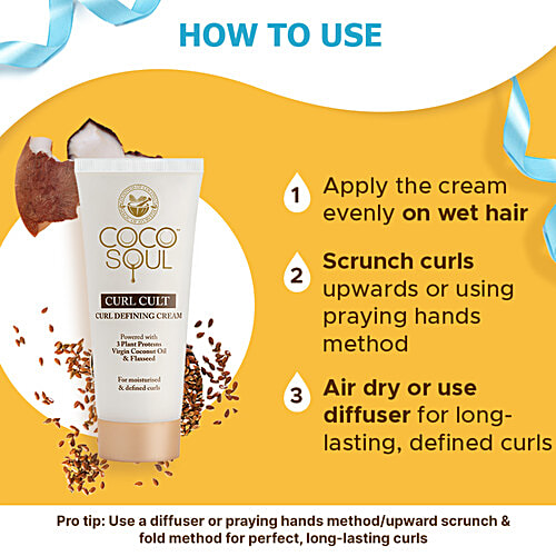 Buy Coco Soul Curl Cult Hair Defining Cream - For Moisturised & Defined ...
