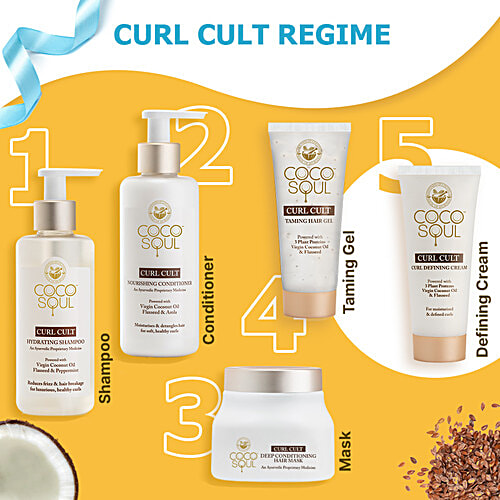 Buy Coco Soul Curl Cult Hair Defining Cream - For Moisturised & Defined ...