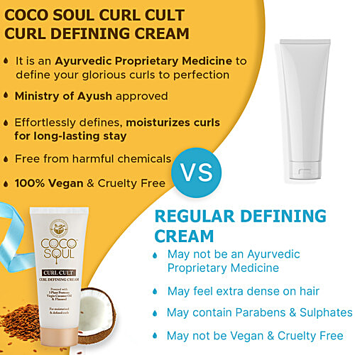 Buy Coco Soul Curl Cult Hair Defining Cream - For Moisturised & Defined ...