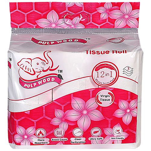 Buy Pulp Wood Toilet Tissue Roll - 3 Ply Online at Best Price of Rs 529 ...