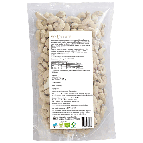 Buy Conscious Food Cashews Online at Best Price of Rs 475 - bigbasket