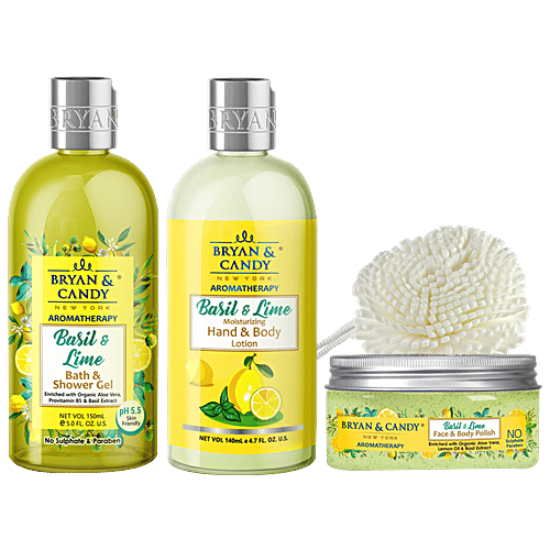 Buy Bryan & Candy Heart Combo Kit - Basil & Lime, Bath & Body ...