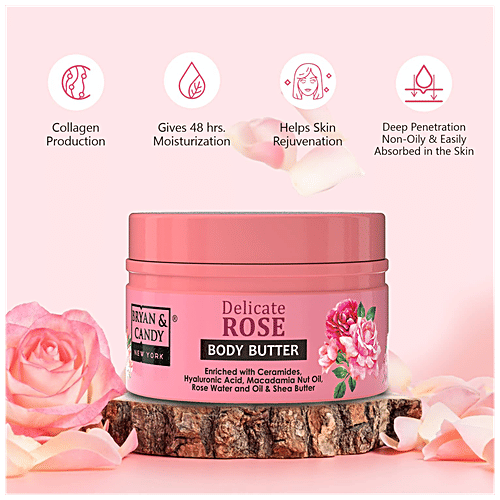 Buy Bryan & Candy Body Butter - Delicate Rose, pH 5.5, Skin-Friendly, Provides Deep Nourishment ...