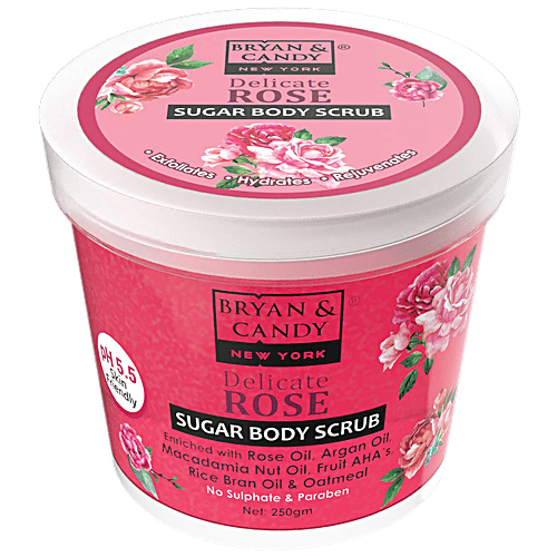Buy Bryan & Candy Sugar Body Scrub - Delicate Rose, pH 5.5, Skin Friendly, Paraben Free Online ...