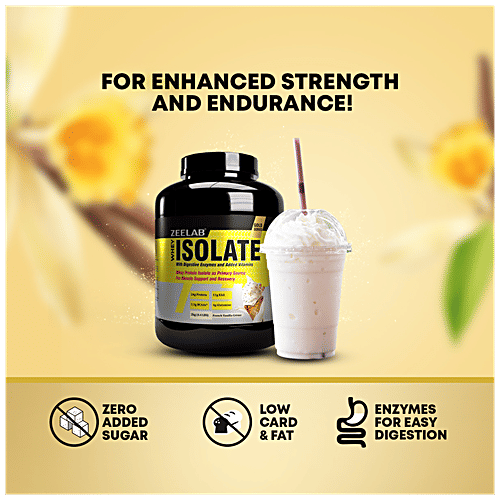 Buy ZEELAB Whey Protein Isolate Powder - For Muscle Support & Recovery ...