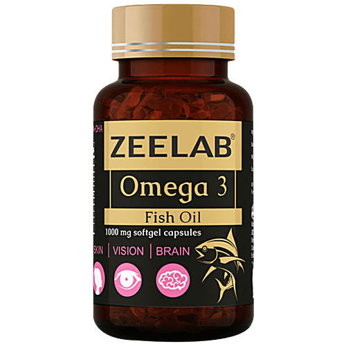 Buy ZEELAB Omega 3 Fish Oil Softgel Capsule - For Healthy Heart, Joint ...