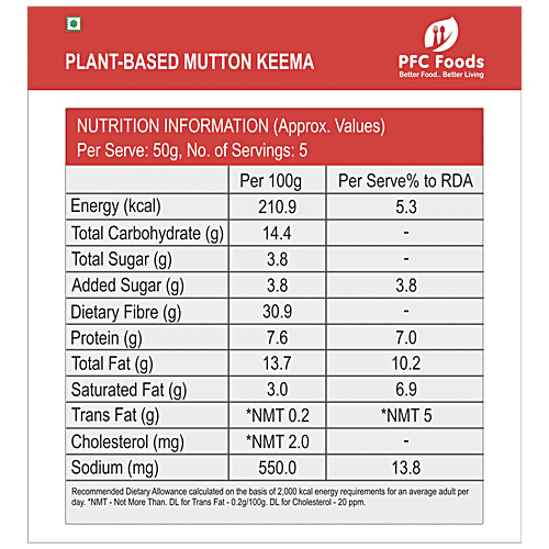 Buy PFC Foods Plant-Based Mutton Keema - Vegetarian & Great Taste ...
