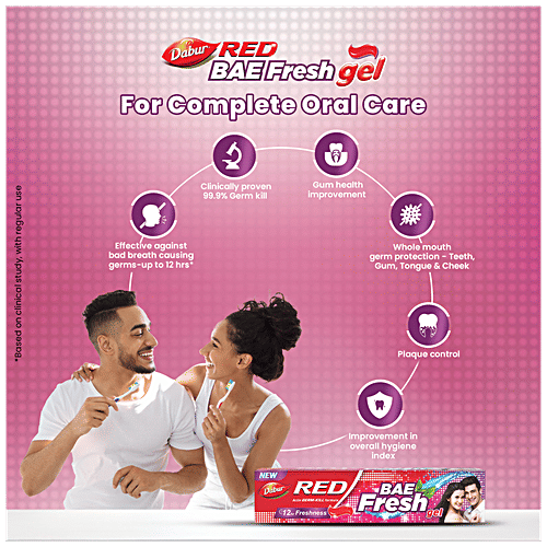 Buy Dabur Red Bae Fresh Gel Oral Care Toothpaste - Activ Germ Kill ...