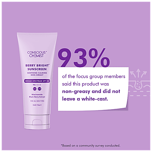Buy Conscious Chemist Berry Bright Sunscreen Soothing, Calming & Non ...