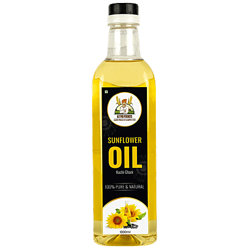 Buy Atri Foods Cold Pressed Sunflower Oil - Kachchi Ghani Online at ...