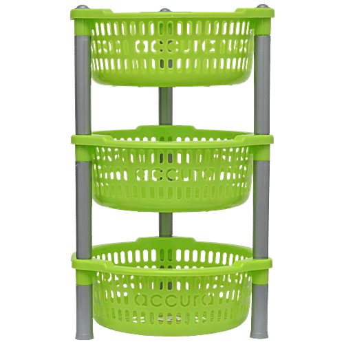 Buy Accura 3 Tier Multipurpose Rack - Plastic, Strong, Durable, For ...