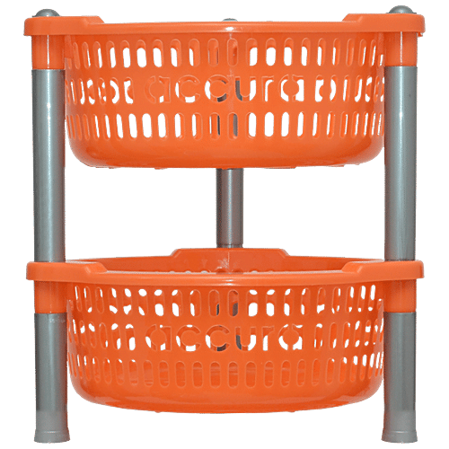 Buy Accura 2 Tier Multipurpose Rack - Plastic, Strong, Durable, For ...