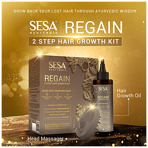 Buy Sesa Ayurvedic Regain 2 Step Hair Growth Kit - Reduces Hairfall ...