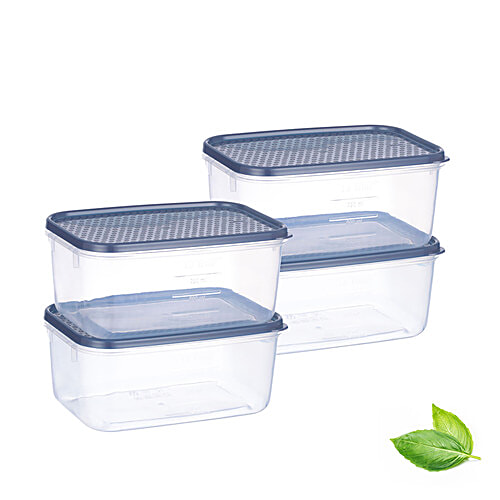 Buy All Time Plastic Polka Containers With Lid - Blue, Multipurpose ...