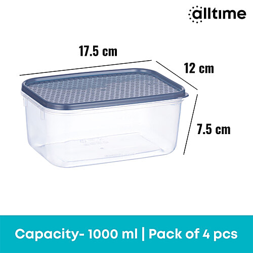 Buy All Time Plastic Polka Containers With Lid - Blue, Multipurpose ...