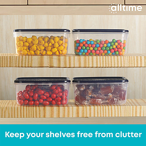 Buy All Time Plastic Polka Containers With Lid - Blue, Multipurpose ...