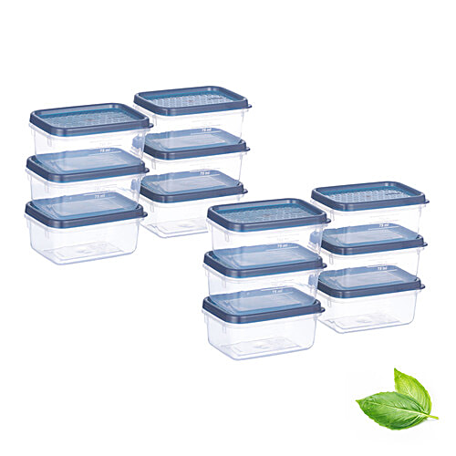Buy All Time Plastic Polka Containers With Lid - Blue, Multipurpose ...