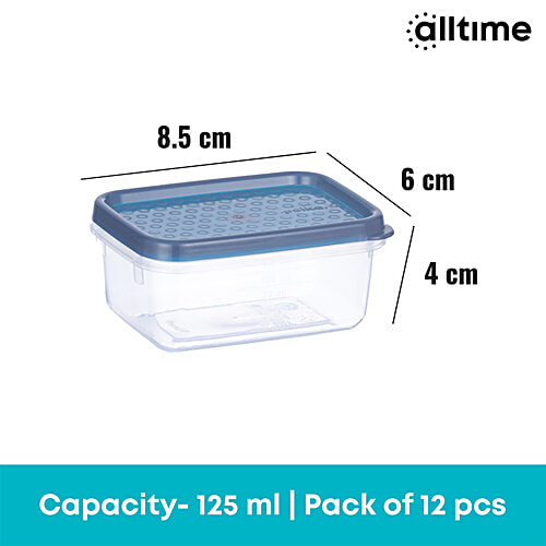Buy All Time Plastic Polka Containers With Lid - Blue, Multipurpose ...