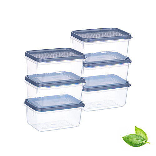 Buy All Time Plastic Polka Containers With Lid - Blue, Multipurpose ...