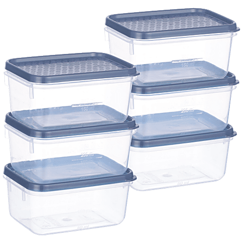 Buy All Time Plastic Polka Containers With Lid - Blue, Multipurpose ...