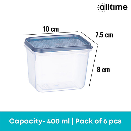 Buy All Time Plastic Polka Containers With Lid - Blue, Multipurpose ...