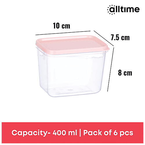 Buy All Time Plastic Polka Containers With Lid - Pink, Multipurpose ...