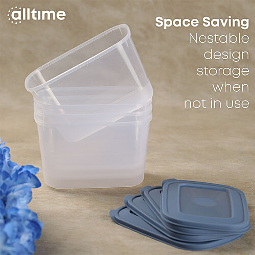 Buy All Time Plastic Food Saver Containers With Lid - Blue, Food Grade ...