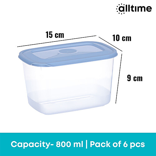 Buy All Time Plastic Food Saver Containers With Lid - Blue, Food Grade ...
