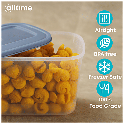 Buy All Time Plastic Food Saver Containers With Lid - Blue, Food Grade ...