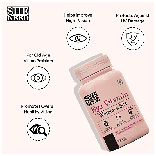 Buy SheNeed Eye Vitamin Women’s 50+ Tablets - Healthy Vision, Natural ...