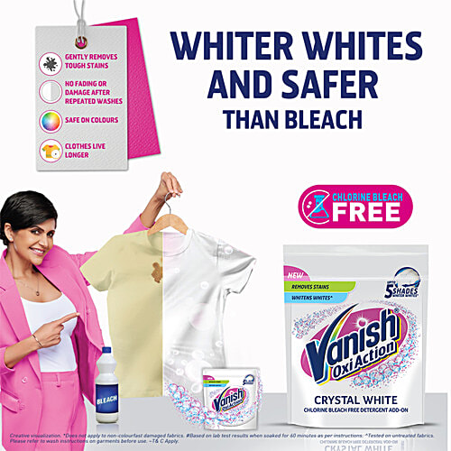 Buy Vanish Oxi Action White Chlorine Bleach Free Detergent - Powder ...