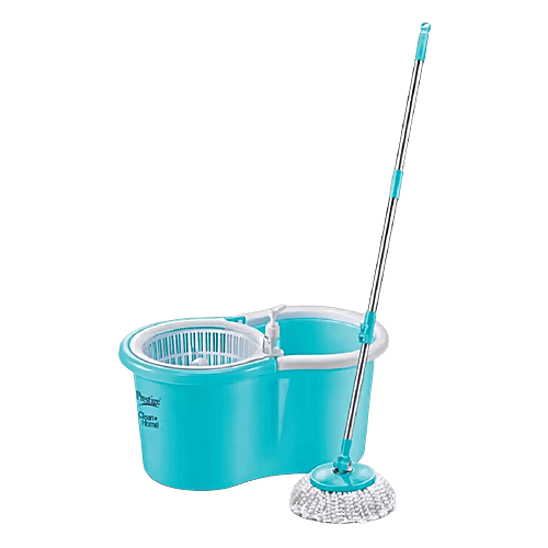 Buy Prestige Clean Home Magic Spin Mop Deluxe - With 2 Mop Heads, PSB-01, Blue Online at Best ...