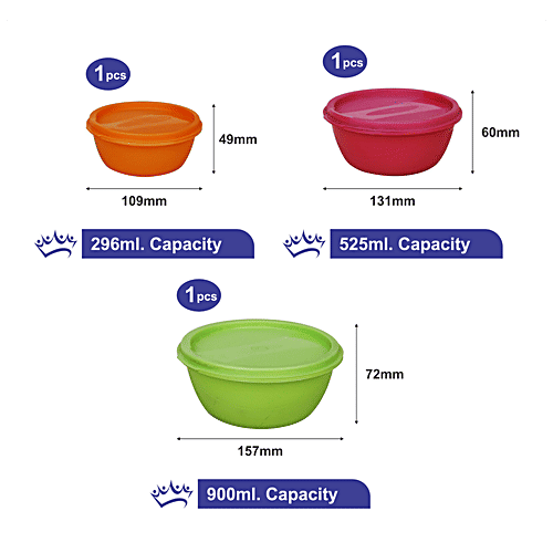 Buy Princeware Storage Container - Plastic, Assorted Colours, Store ...