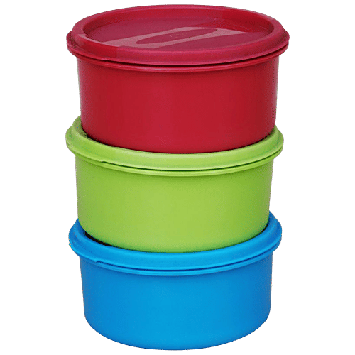 Buy Princeware Storage Containers - Round, Plastic, Assorted Colours ...