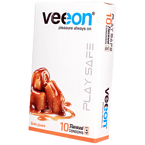 Buy VEEON Play Safe Flavored Condoms - Butter Scotch Online at Best ...