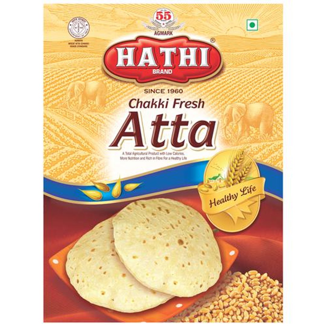 Buy Hathi Brand Chakki Fresh Atta - Rich In Fibre Online at Best Price ...