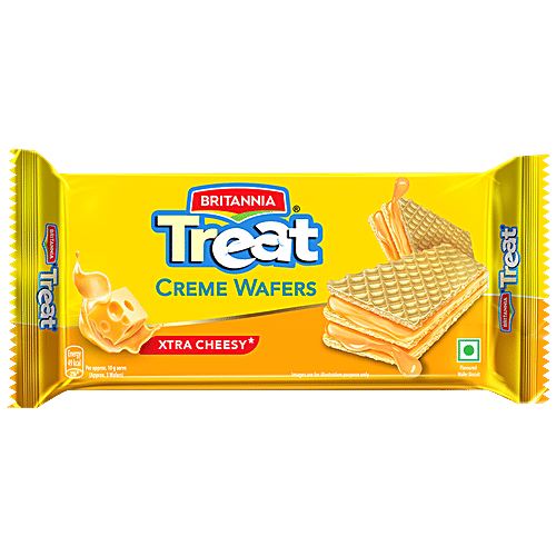 Buy Britannia Treat - Cheese Flavoured Wafer Biscuit Online at Best ...