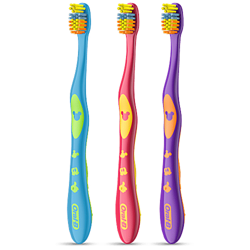 Buy Oral-B Kids Toothbrush With Mickey Characters - Soft Bristles, Easy ...
