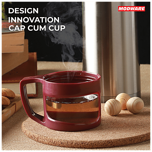 Buy Modware Kup Easy Stainless Steel Vacuum Flask - Mahroon Online at ...