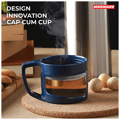 Buy Modware Kup Easy Stainless Steel Vacuum Flask - Blue Online at Best ...