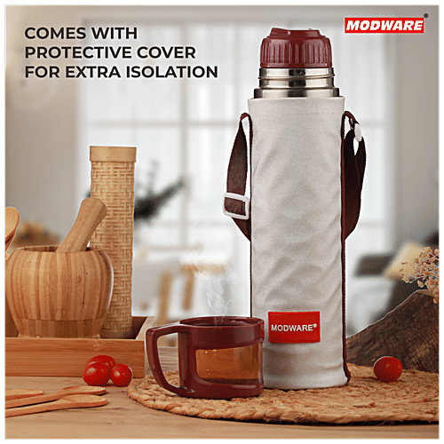 Buy Modware Kup Easy Stainless Steel Vacuum Flask - Mahroon Online at ...