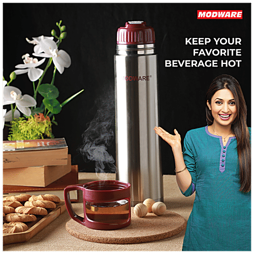 Buy Modware Kup Easy Stainless Steel Vacuum Flask - Mahroon Online at ...