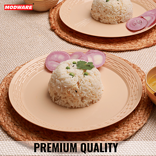 Buy Modware Plastic Round Plate & Bowl Set - Gold Online at Best Price ...