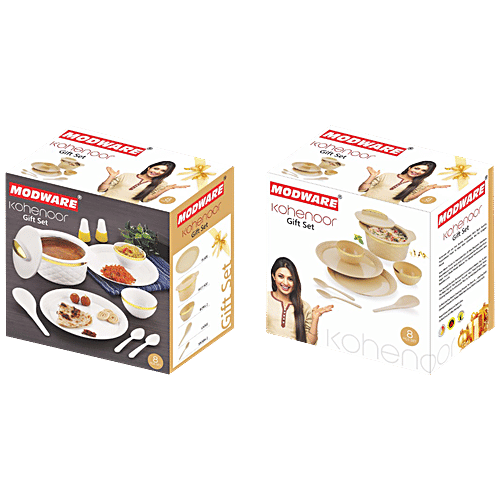 Buy Modware Kohenoor Kitchen Set - 1.8 L Casserole + 2 Plates + 2 Bowls ...