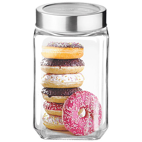 Buy Treo Cube Storage Glass Jar/Container - For Home & Kitchen ...