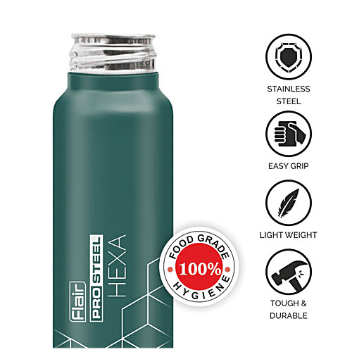 Buy Flair Plastics Hexa Pro Steel - Stainless Steel Bottle, Durable ...