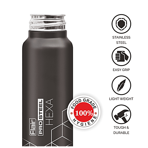Buy Flair Plastics Hexa Pro Steel - Stainless Steel Bottle, Durable ...