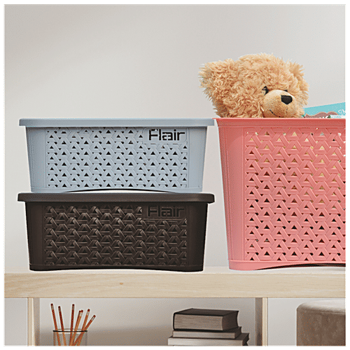 Buy Flair Utility Basket - Without Lid, Durable, Medium, Grey Online at ...