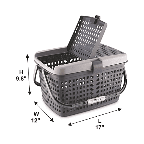 Buy Flair Plastics Dual Carrying Basket - 3 Way Opening, Multipurpose ...